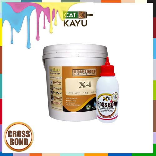 Jual Lem Crossbond X4 Perekat Kayu Bambu Rotan PVAC Lem Kuning - 250gr ...