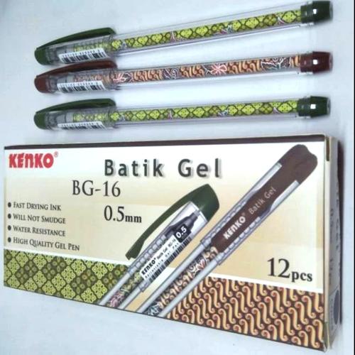 Jual Pen Gel Batik kenko 0,5 BG-16 Hitam - Jakarta Selatan ...