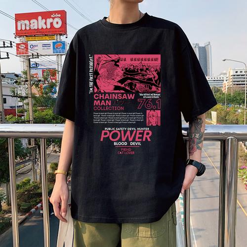 Jual Tshirt Power Blood Devil Black Anime Manga Chainsaw Man - S - Kota ...