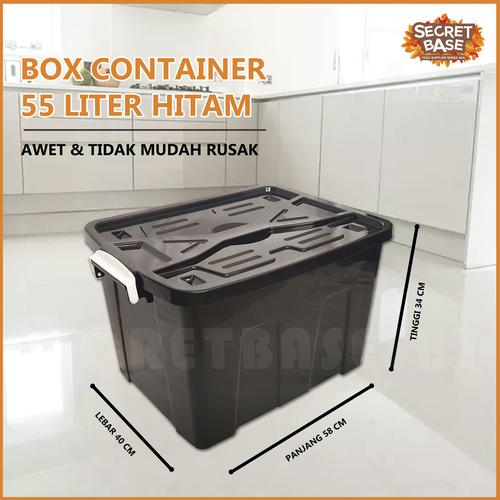 Promo BOX CONTAINER 55 LITER + RODA - Kontainer Box Plastik / Container ...