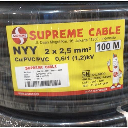Jual Kabel Listrik SUPREME NYY 2x2.5mm 2x2,5mm 1 Meter/100 Meter / Roll ...
