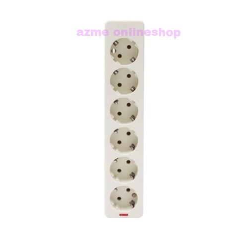 Jual krisbow stop kontak listrik 6 soket_stop kontak 6 socket 10a white - Jakarta Pusat - azme ...
