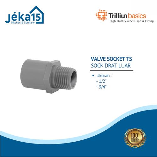 Jual Sock Drat Luar PVC | Valve Socket TS | Trilliun Basics - 1/2 inch ...
