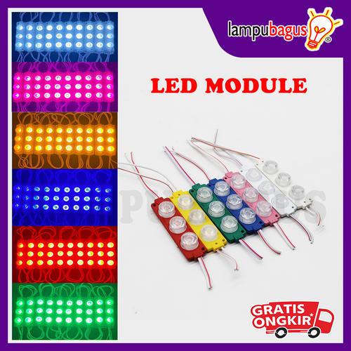 Promo Lampu LED Module 3W DC 12 Volt / Module LED 12 Volt 3 Mata ...