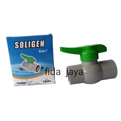 Jual stopkran PVC soligen 1 inch cn001 / PVC ball Valve 1 inch ...