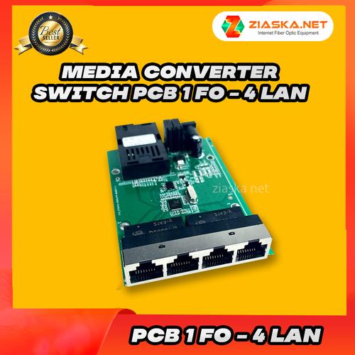 Jual PCB 1 FO -4 LAN Media Converter 1FO 4LAN 100 Mbps 1 port fo 4 port ...