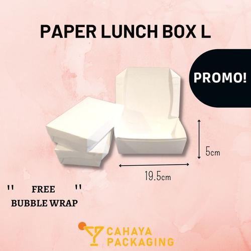 Jual PAPER LUNCH BOX SIZE (L) LAMINASI LUAR DAN DALAM / KOTAK MAKAN ...