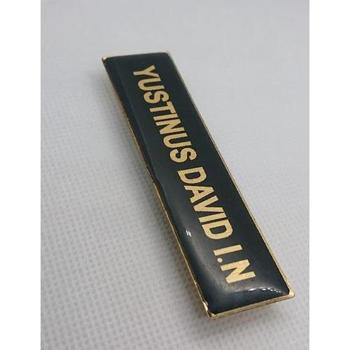 Jual Papan Nama/Nametag/Name Tag Bahan Plat Kuningan Asn/Karyawan ...