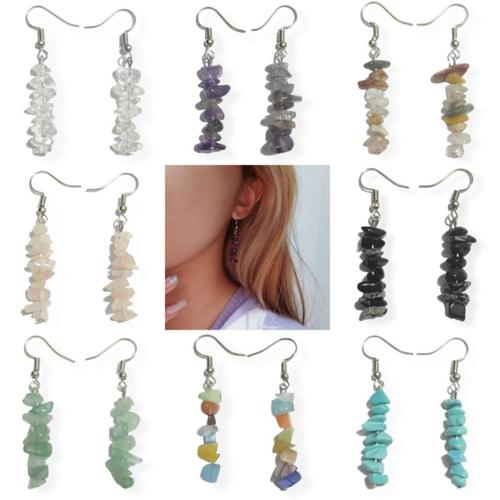 Jual Sarah Quartz Hook Earrings Natural Stone Anting Hooks Batu Alam ...