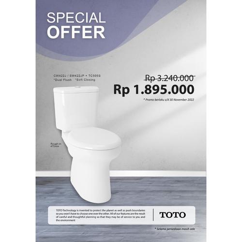 Jual PROMO Closet Duduk TOTO CW422 / CW422J / SW422JP / SW422 - Kota ...