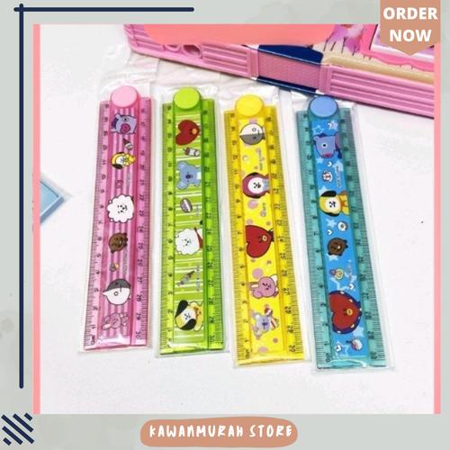 Jual Penggaris Lipat Karakter Lucu 30 cm / Penggaris Plastik Lipat ...