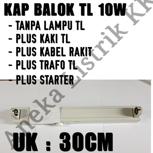 Jual KAP BALOK 10W RUMAH BOX LAMPU NEON TL 10 W WATT + KAKI + TRAFO ...