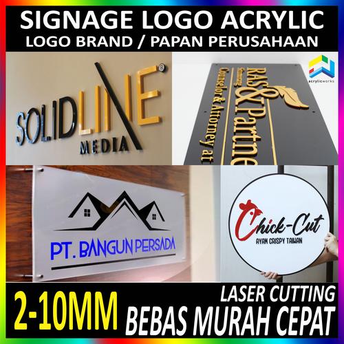 Jual Custom Papan Nama Toko - Logo Perusahaan - Signage Logo Acrylic ...