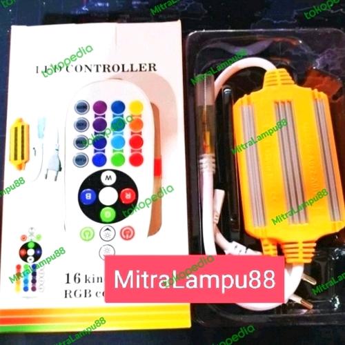 Jual Controller RGB Remot Led Selang 4Jalur Adaptor Socket RGB+Remot ...