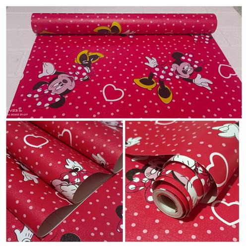 Jual Wallpaper stiker dinding karakter Mickey mouse dasar merah ...