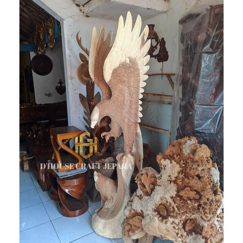 Jual Patung Burung Elang Suar Wood Solid By Finishing Melamine Tinggi ...