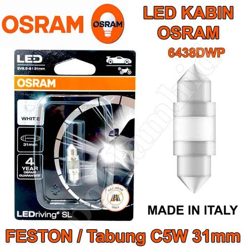 Jual Lampu Kabin LED Osram Festoon C5W Tabung 31mm SKY White Putih ...
