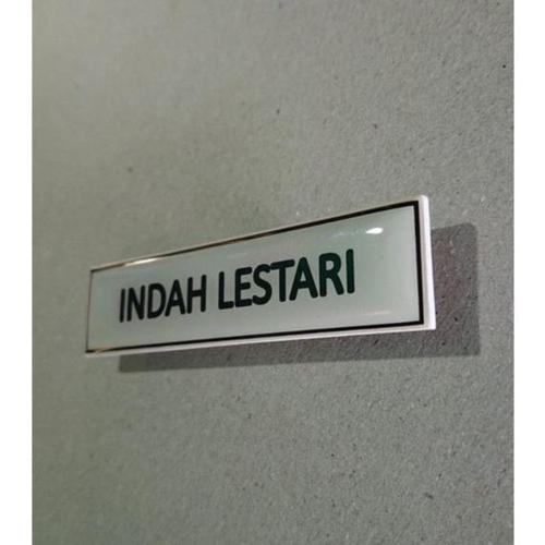Jual Papan Nama/Nametag/Name Tag Putih Polos Rainbow - MAGNET - Kab ...