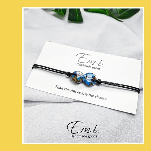 Jual Gelang Infinity Resin Kayu Mangrove Glow In The Dark pria wanita ...