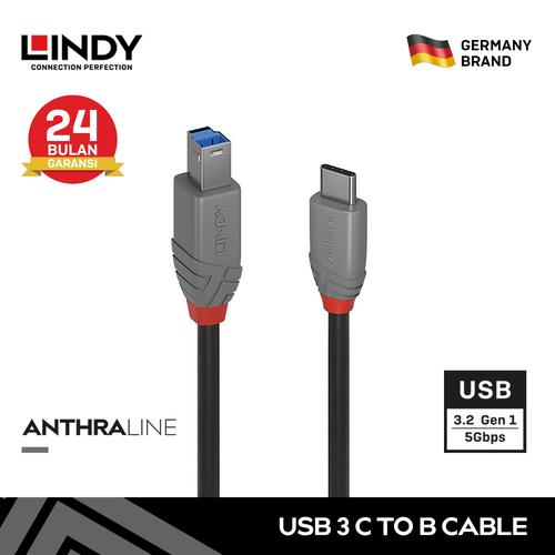 Jual Kabel Data LINDY USB 3.2 Type C Male to B Male 5Gbps Cable Printer ...
