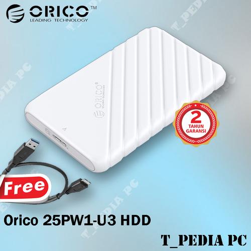 Jual Orico HDD Enclosure 25PW1-U3 / SSD 2.5" USB 3.0 SATA III - PUTIH ...