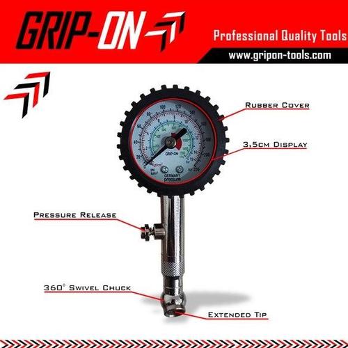 Jual GRIP-ON DIAL TIRE GAUGE/ ALAT UKUR TEKANAN ANGIN BAN - Kota ...