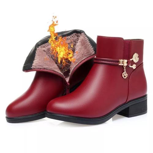 Jual sepatu boot wanita import ankle boot kulit anti selip modis nyaman ...