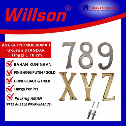 Jual NOMOR RUMAH / ANGKA RUMAH /ANGKA TEBAL / HURUF PUTIH & KUNING 10 ...