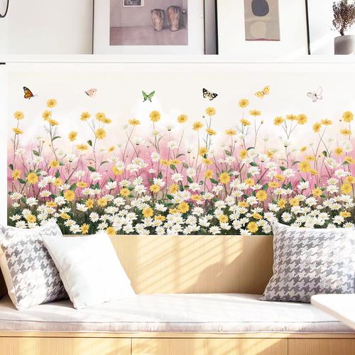 Jual wall sticker dinding kamar motif kebun bunga crysantium warna ...