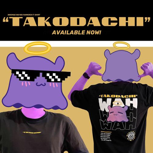 Jual T-Shirt TAKODACHI Hololive Ninomae Ina nis Unofficial fanmerch ...
