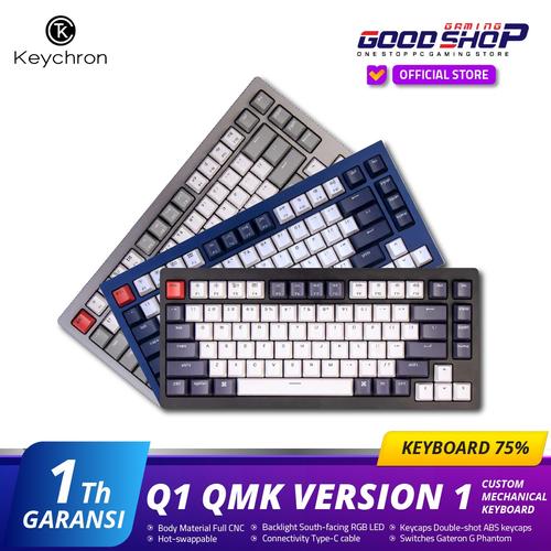 Promo Keychron Q1 QMK Custom Mechanical Keyboard FULLY ASSEMBLED - Biru ...