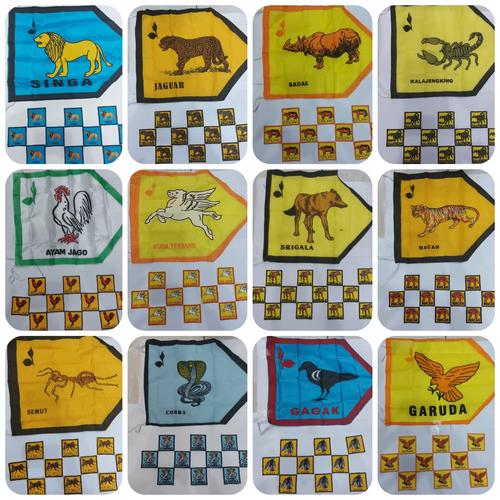 Jual Bedge Tanda Regu Bordir Hewan Set + Bendera - Pramuka Untuk Putra ...