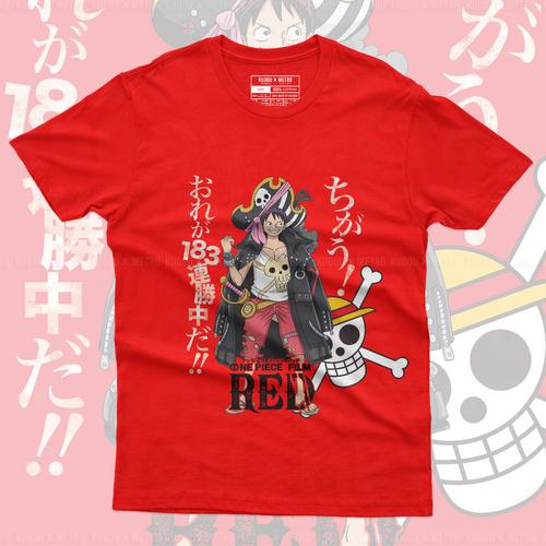 Jual Kaos Luffy pirate Caracter Anime Manga Onepiece Film RED - Merah ...