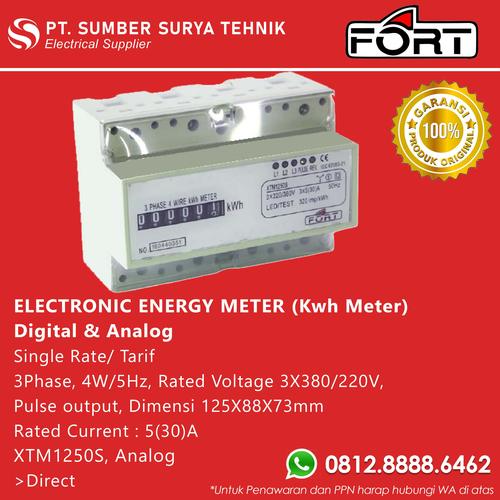 Jual Kwh Meter Analog XTM1250S 3P/3Phase 5(30)A Single Rate FORT - Jakarta Pusat - Toko Sumber ...