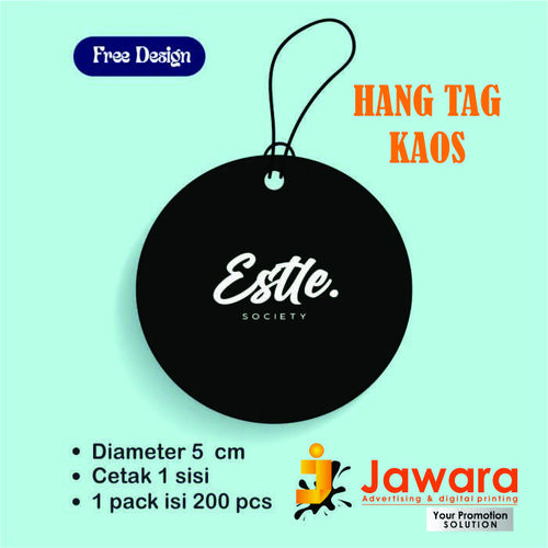Jual CETAK LABEL BAJU HANG TAG BULAT CUSTOM - Kab. Ponorogo ...