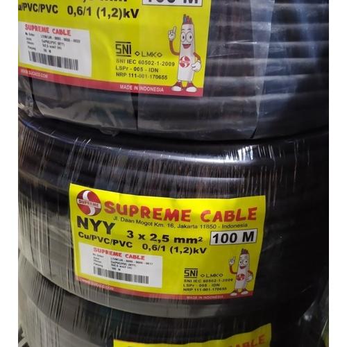Jual Kabel Listrik SUPREME NYY 3x2.5mm 3x2,5mm 1 Meter/100 Meter / Roll ...