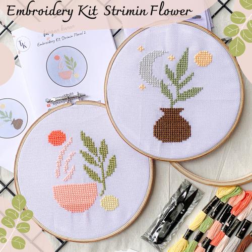 Jual Embroidery Kit Strimin Flower - paket sulam kristik - Flower 1 ...