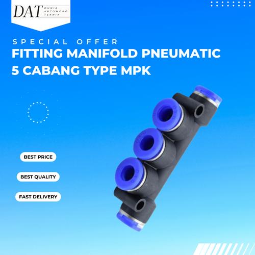 Jual PK Fitting Manifold Pneumatic Slip Lock 5 Way Type MPK - 4mm ...