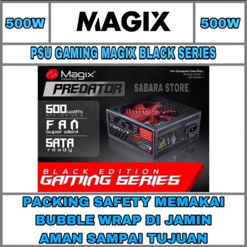 Jual Power Supply Psu Magix 500W 500Watt Predator Black Edition Gaming ...