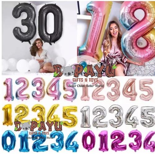 Jual BALON FOIL ANGKA JUMBO POLOS 80CM - Kota Yogyakarta - DOPAYUTOYS ...