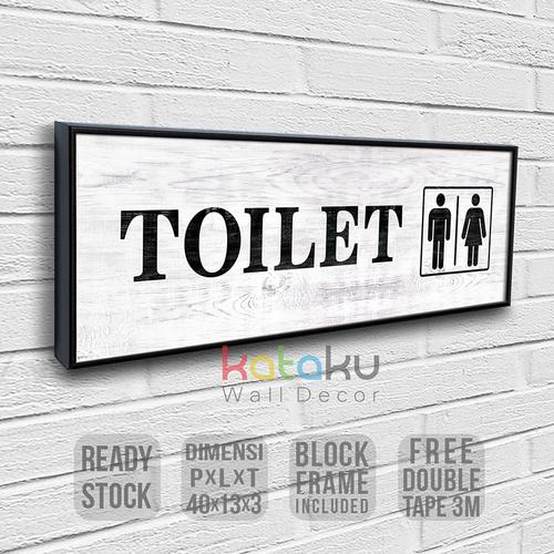 Promo Papan Tanda Tulisan Toilet Sign Restroom Bathroom WC sign ...