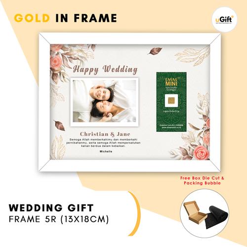 Jual Kado Pernikahan Wedding Gift Frame 5R / Kado Unik / Hampers Emas ...