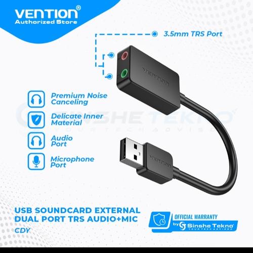 Jual Vention USB Sound Card 2 lubang ( mic + headset ) - Kota Bandung ...