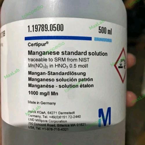 Jual Larutan standar Mangan, Manganese standard solution, Merck, 500 ml ...