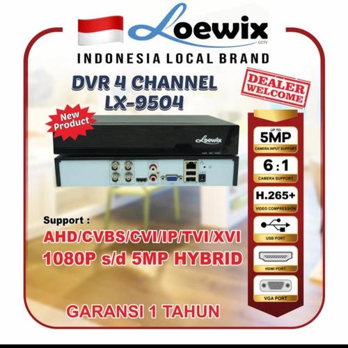 Jual LOEWIX 5 MP DVR 4 CHANNEL LX-9504 4CH XMEYE FULL CHANNEL 5MP - DVR 4CH LOEWIX - Jakarta ...