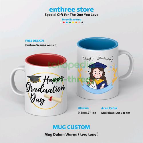 Jual Kado Hadiah Wisuda Souvenir Mug Gelas Custom Happy Graduation ...