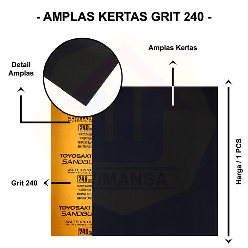 Jual AMPLAS KERTAS GRIT 240 - AMPLAS WATERPROOF - Kota Surabaya - WMS ...