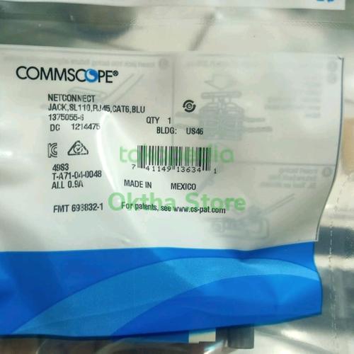 Jual MODULAR CAT6 COMMSCOPE ORIGINAL 1375055-6 Mod Jack,SL110,RJ45,CAT6 ...