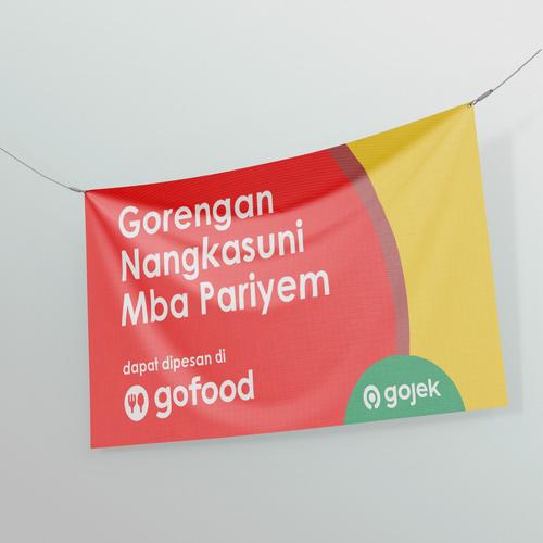 Jual Spanduk Banner Gofood Gojek Warung - 1x1 - Kota Bandung ...