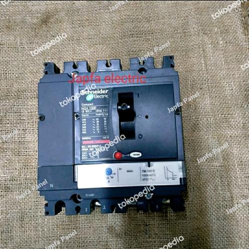 Jual MCCB Breaker Schneider NSX100F 4Phase Pole 100 Ampere Original ...